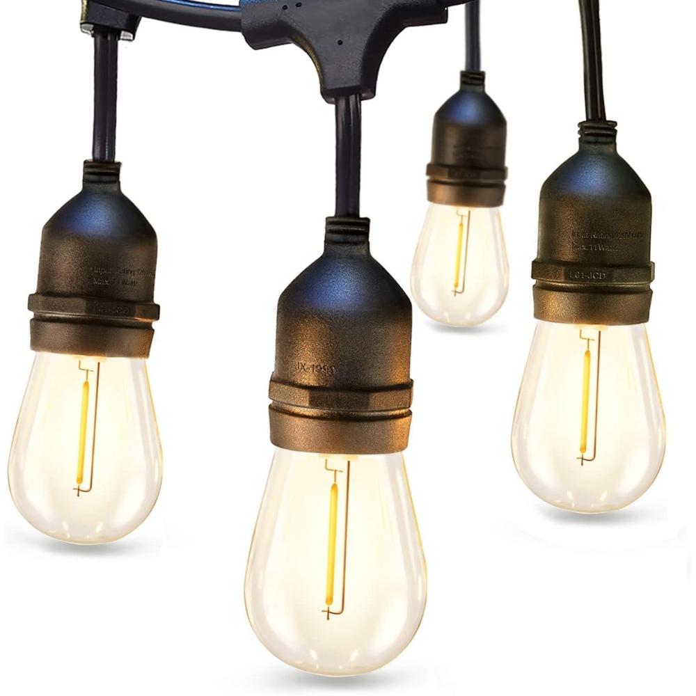 addlon 100FT Outdoor String Lights with Remote Dimmable Patio Lights ...